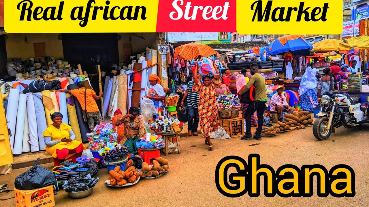 EXPLORING AN AFRICAN STREET MARKET GHANA CAPE COAST || AKUDU JOSH - YouTube