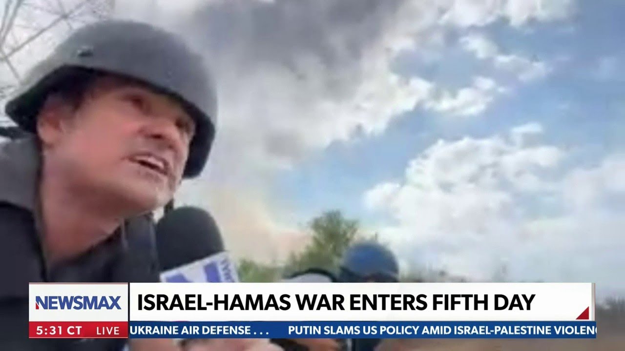 BREAKING: NEWSMAX's John Huddy and team under fire in Israel - YouTube