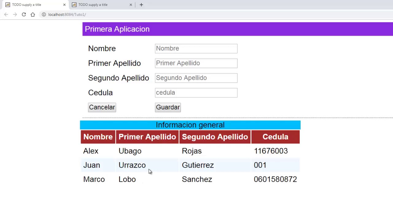 Aplicaciones web con js/css/html parte 6 - YouTube