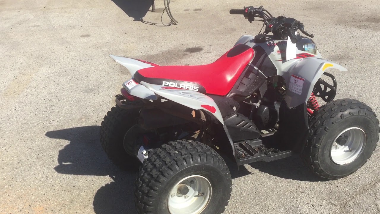 GA1215 - Polaris Predator 90 2 Stroke Quad Motorbike - YouTube