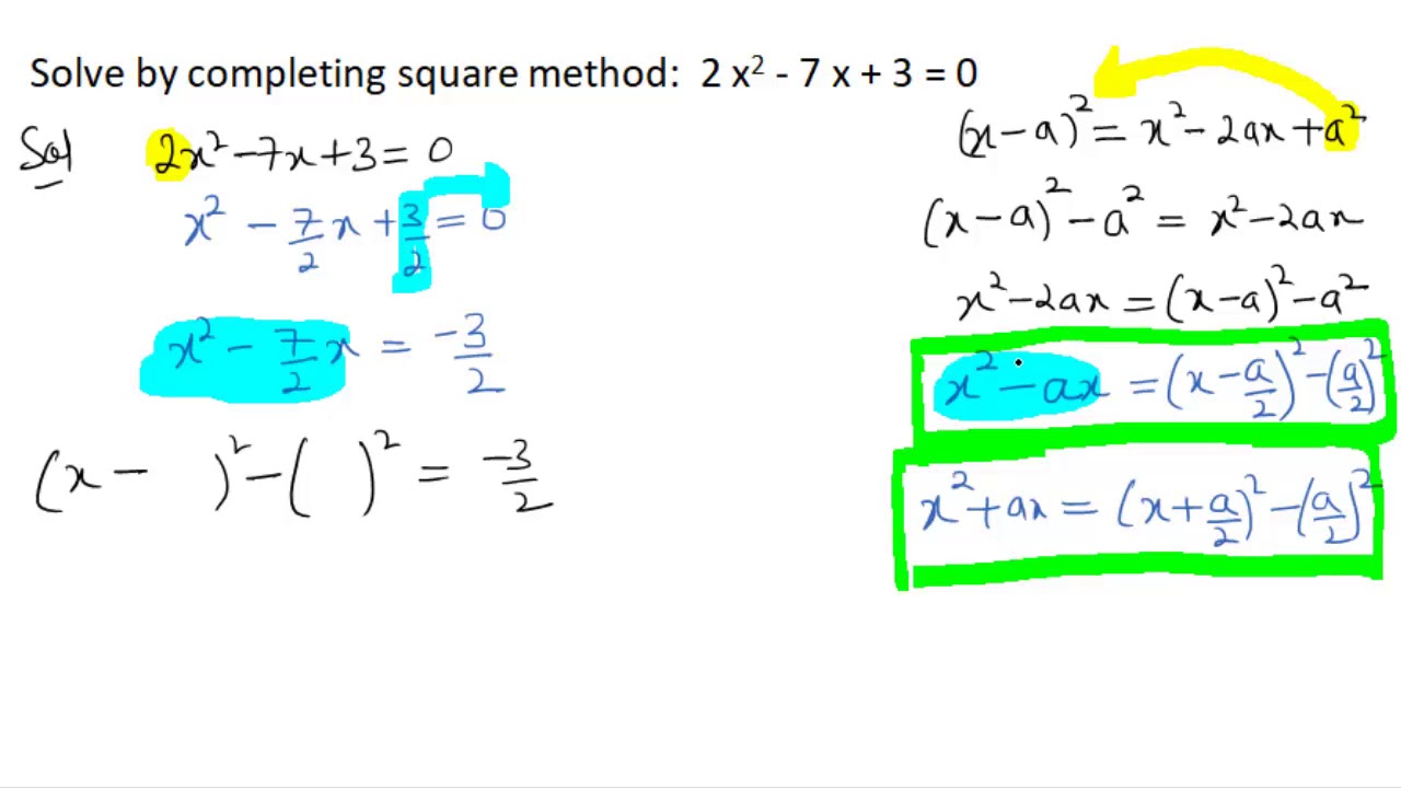 Solution of a Quadratic Equation by Completing the Square | Ex#03 - YouTube