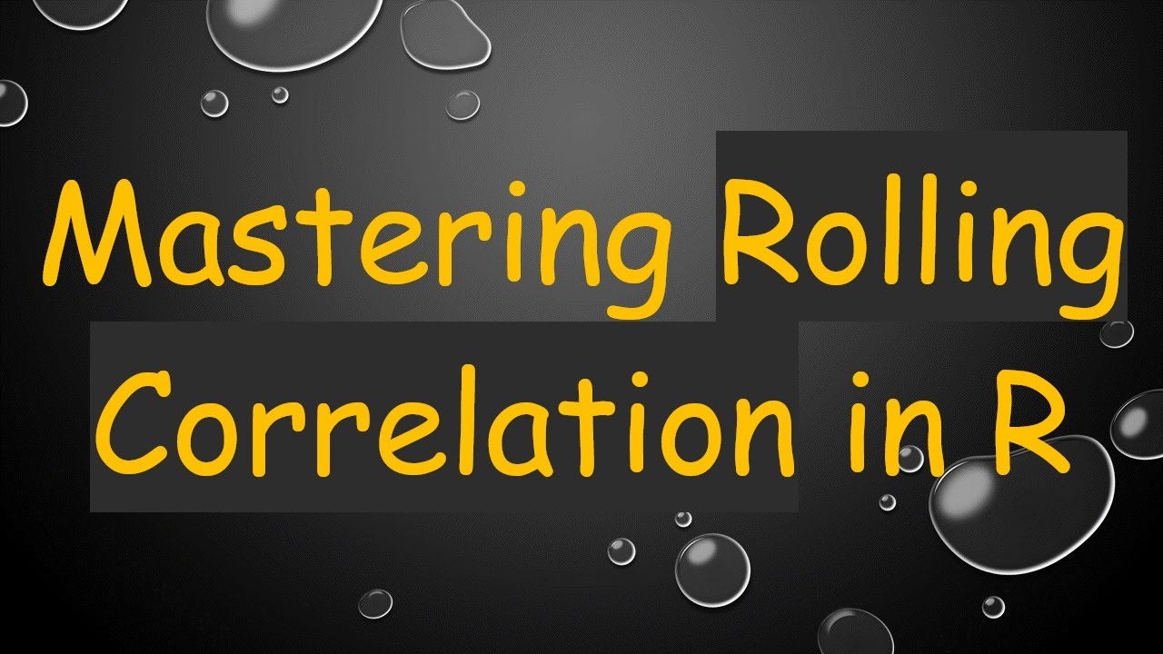 Mastering Rolling Correlation in R - YouTube