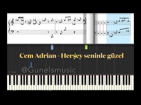 Cem Adrian Herşey Seninle Güzel Notalar #notes #pianotutorial #pianocover