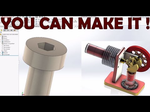 Solidworks Complete Project Stirling Engine-26-Cylinder Head Cap Screw ...
