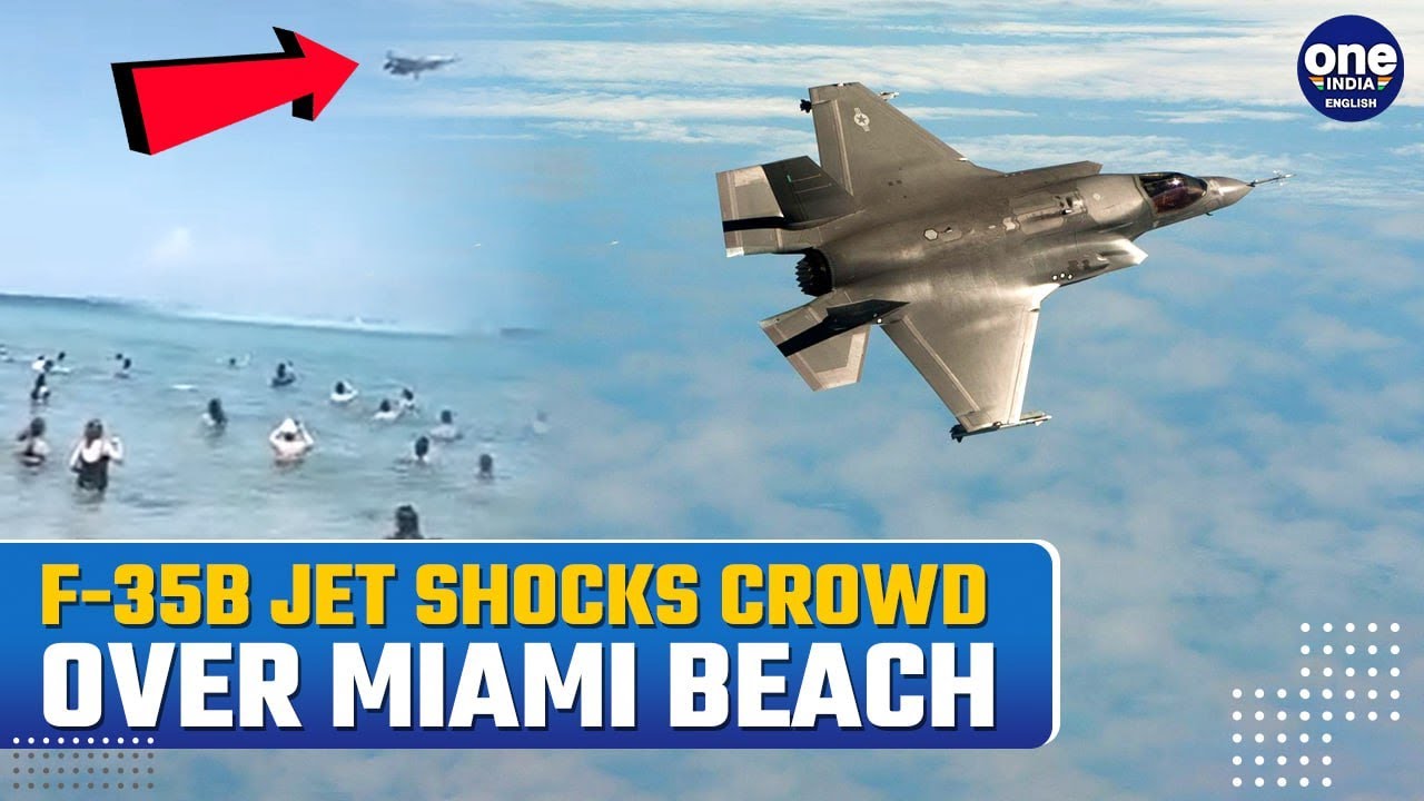 Watch: F-35B Wows Miami Beach Crowd with Astonishing Hovering Display | Cheers, Claps Follow ...