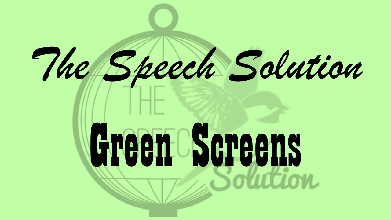 Using Green Screen with The Speech Solution Activities - YouTube
