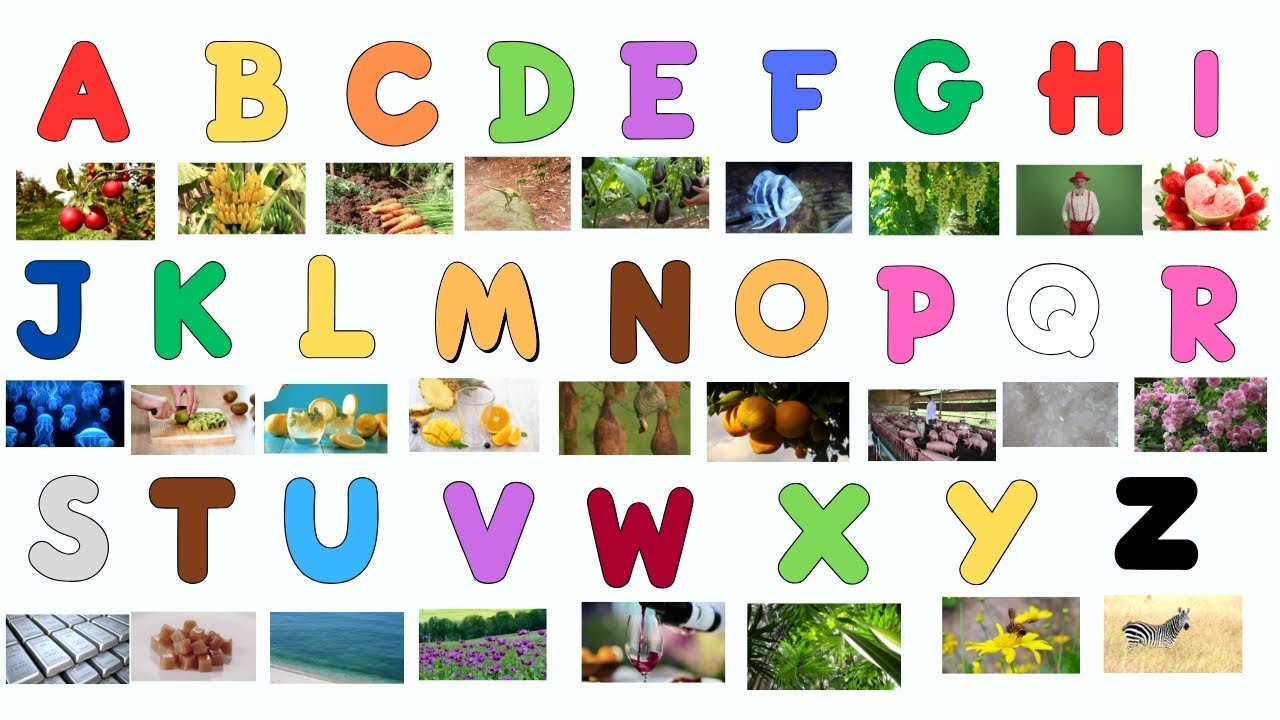 The Alphabet and Natural Colors Song! | Learning Colors for Young ...