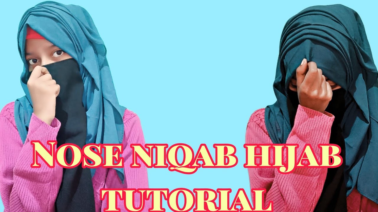 Nose niqab hijab tutorial// Layer hijab tutorial with nose niqab ...