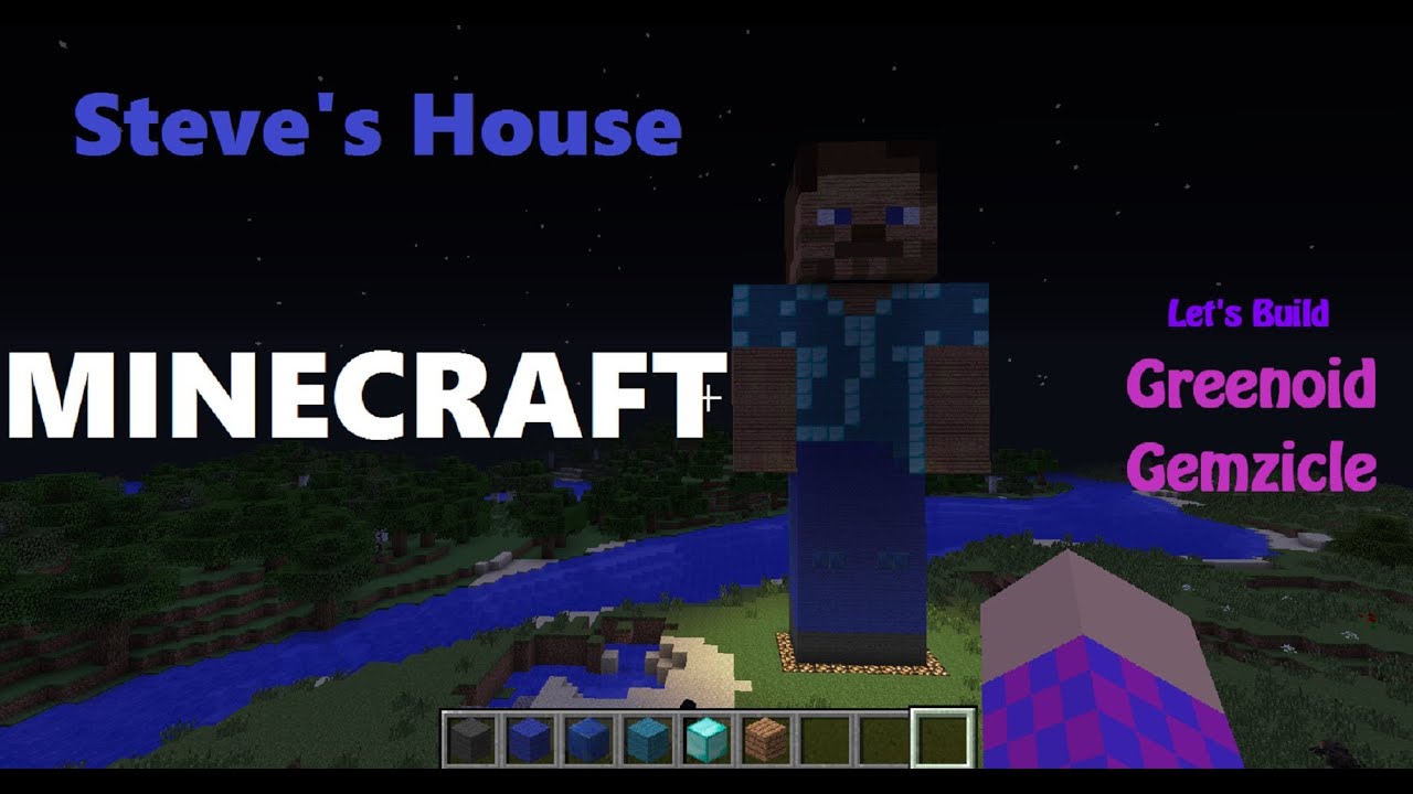 Minecraft STEVE HOUSE Statue / Scale Model / Let's Build - YouTube