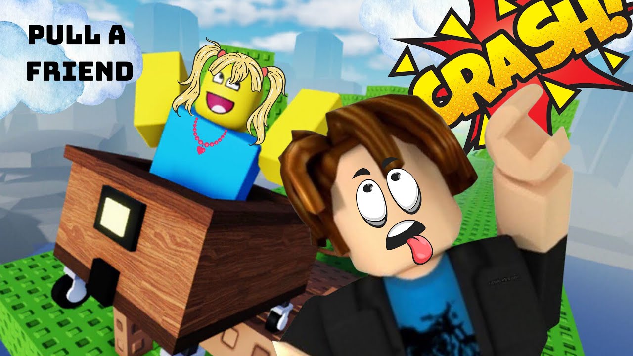 Puxei meu pai no carrinho! (Roblox - pull a friend) - YouTube