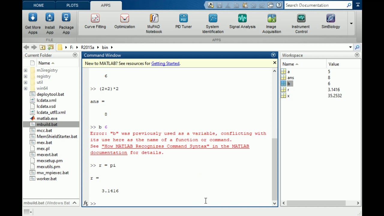 Chapter 2 Using the command window as a calculator - YouTube