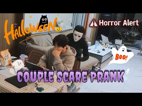 When He Thinks I'm Not Home... | Cute Gay Couple Scare Prank👻😈 | Halloween Special🎃🕯