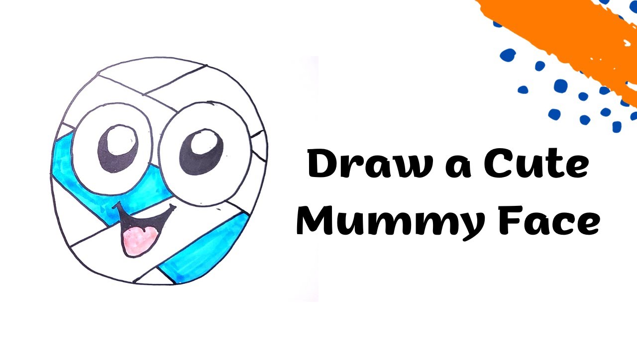 Draw a cute Mummy Face | Halloween Season | Easy Drawing for kids - YouTube
