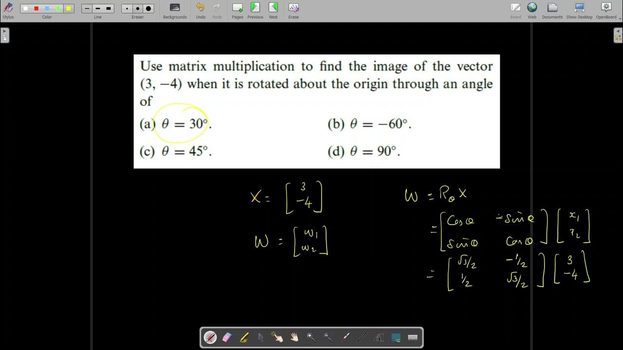 Matrix operators : Rotation, contraction, expansion, shear - YouTube