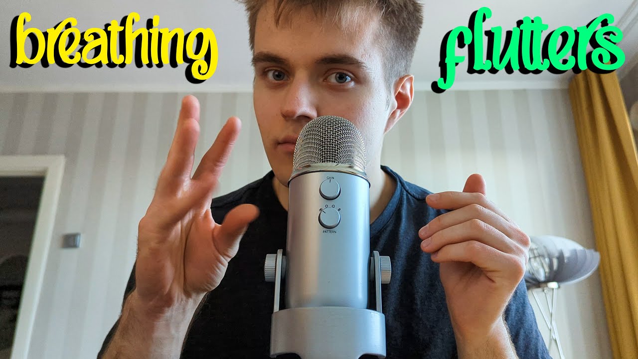 ASMR | No Talking | Male Deep Breathing, Mouth Sounds, Finger Flutters ...