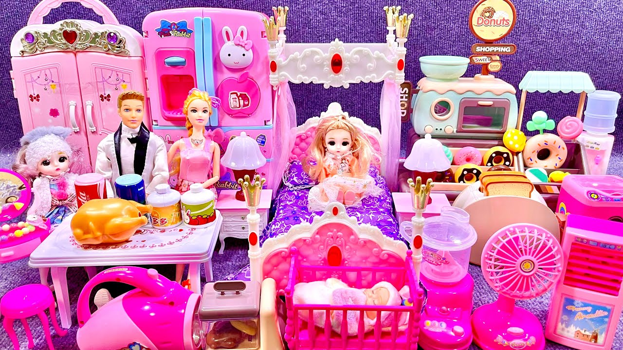 14 Minutes Satisfying with Unboxing Pink Princess House Toys Play Set ...