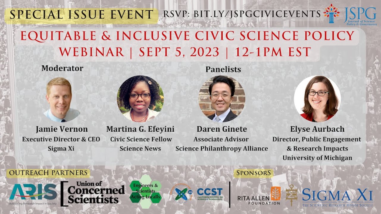 Webinar: Equitable and inclusive civic science policy - YouTube