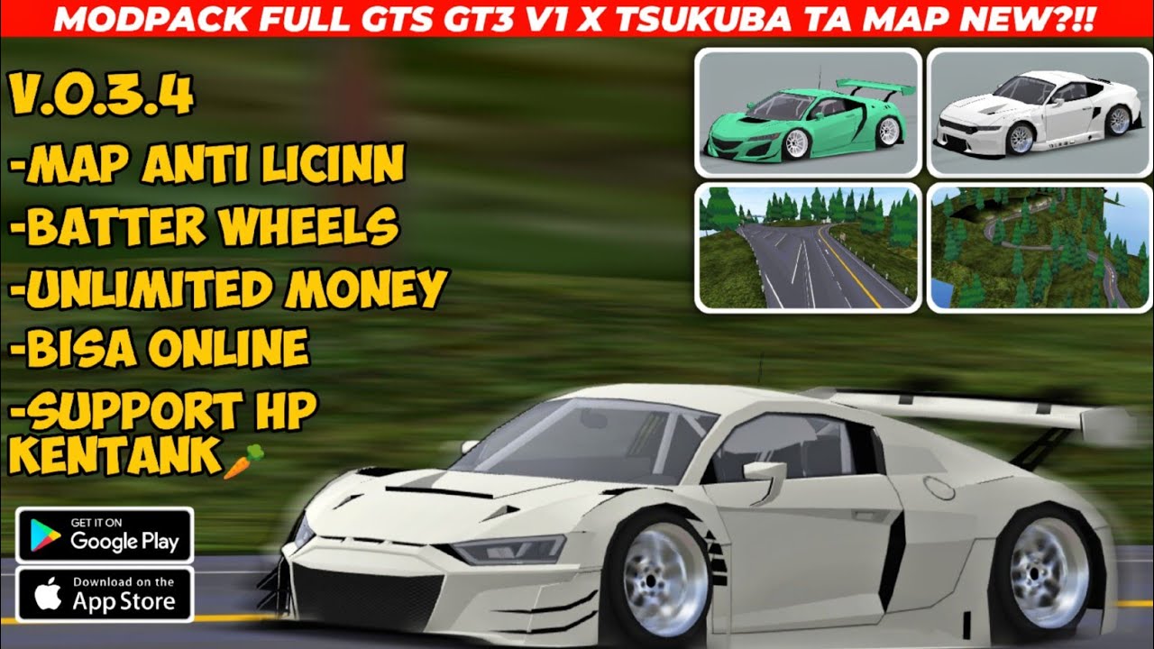 MODPACK FULL GTS GT3 V1 X TSUKUBA TA MAP TERBARU|NO PW,BATTER WHEELS|fr ...