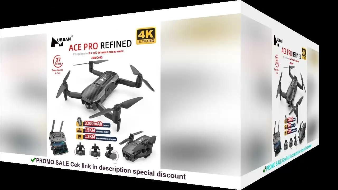 Hubsan ACE PRO Refined Drone With 4K HD Camera 15KM WIFI 3-axis Gimbal Brushless Quadcopter ...