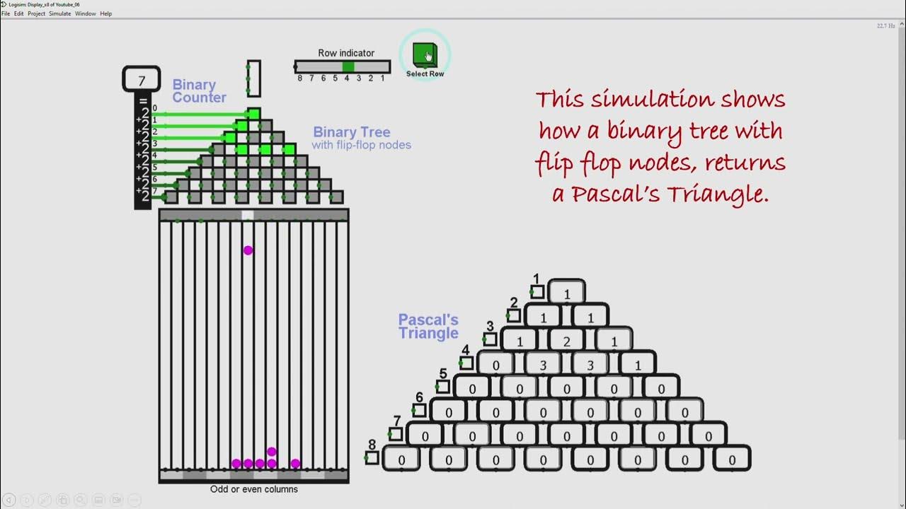 The surprising origin of Pascal's Triangle - Simulation with Logisim - YouTube