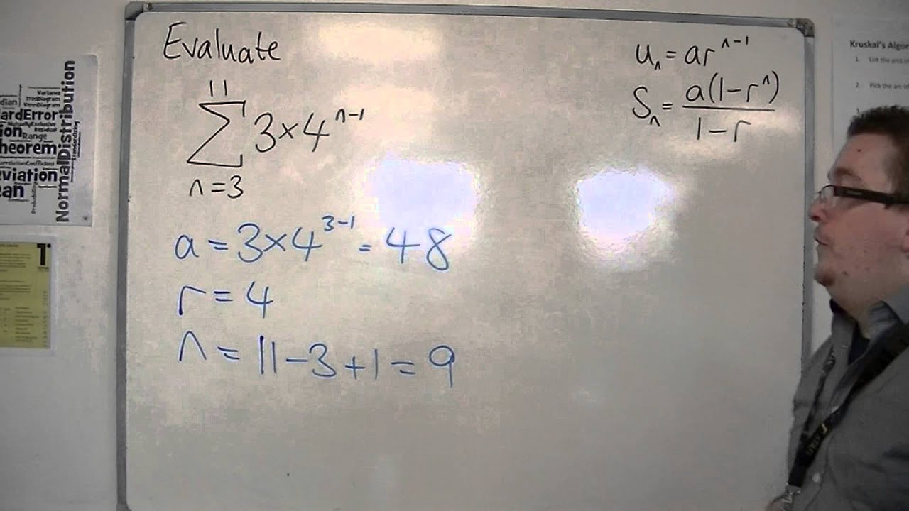 AQA Core 2 5.19 Using Sigma Notation for Geometric Series - YouTube