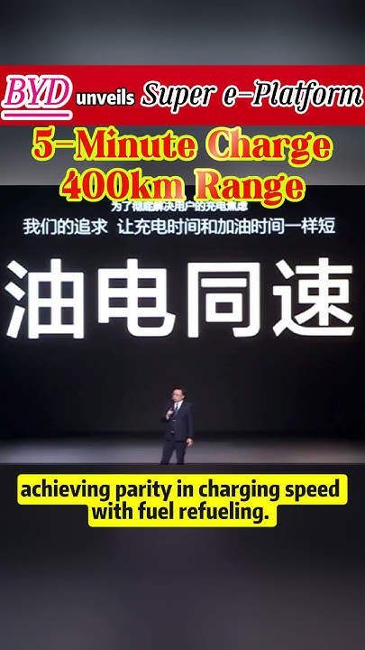 #BYD unveils #Super e-Platform with 5-minute charging for 400km range #fyp #fypシ#china#tech #car ...