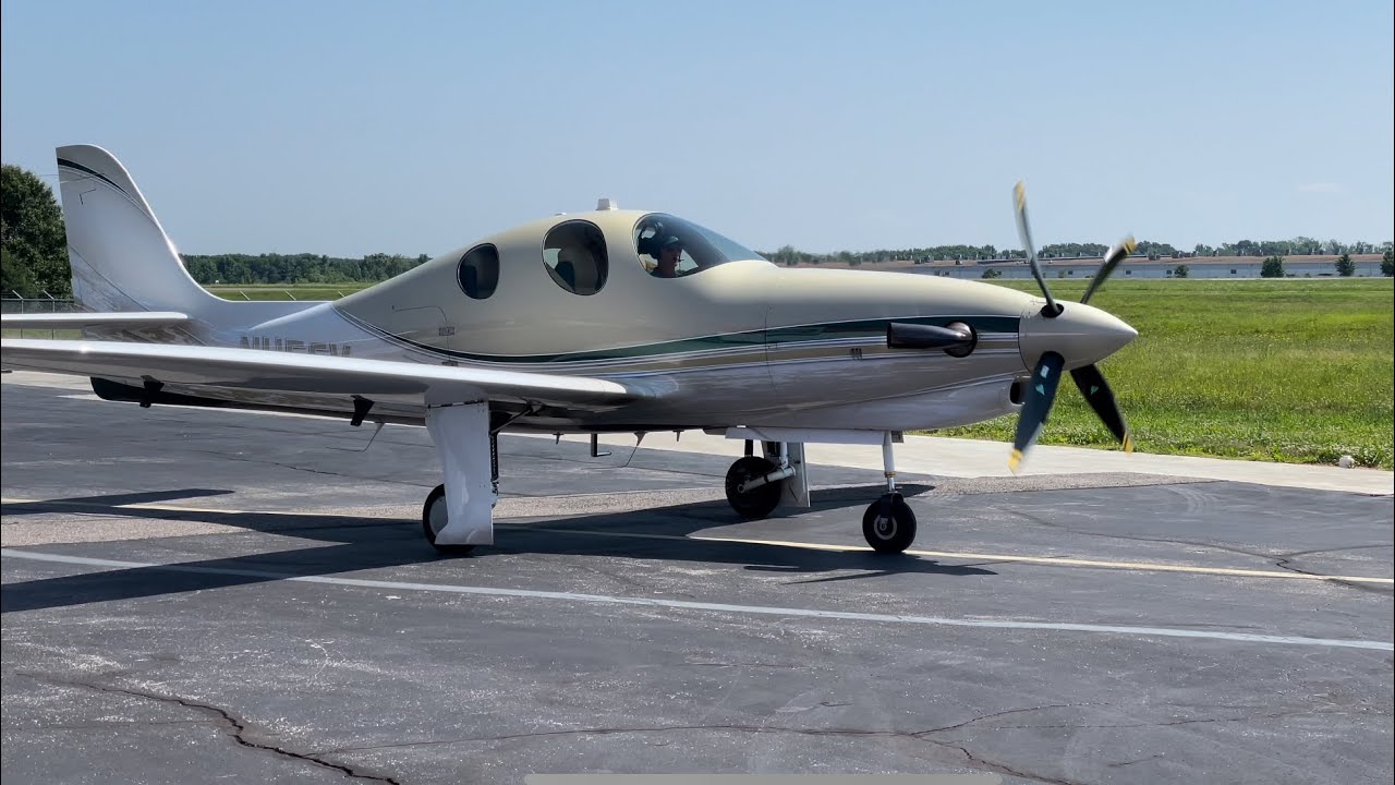 Turbine Lancair Evolution Startup, Taxi and Takeoff - YouTube