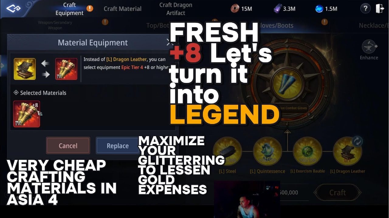 MIR4: LEGEND GEAR CRAFTING 500 PLAYS PROGRESS - YouTube