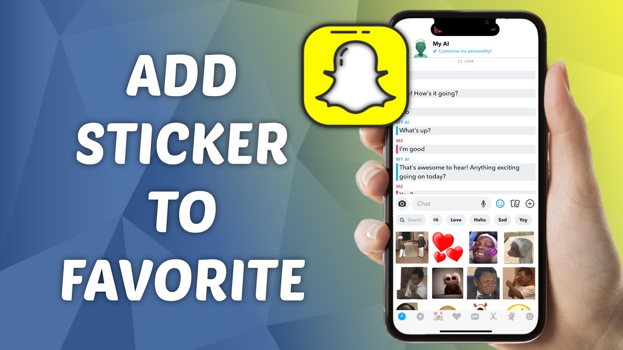How to Add Sticker to Favorite on Snapchat - YouTube