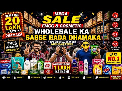 99 MA 23 SHOP BIGGEST FMCG SALE DELHI LOT WAREHOUSE VIDEO CHEAPEST PRODUCTS ISASE SASTA KAHIN NAHIN