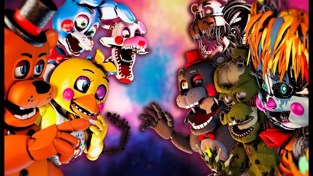 FNAF Toys VS Scrap Animatronics - YouTube