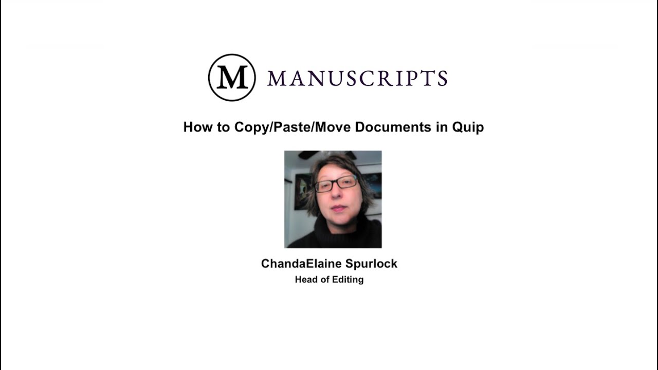 How to Copy/Paste/Move Documents in Quip - YouTube