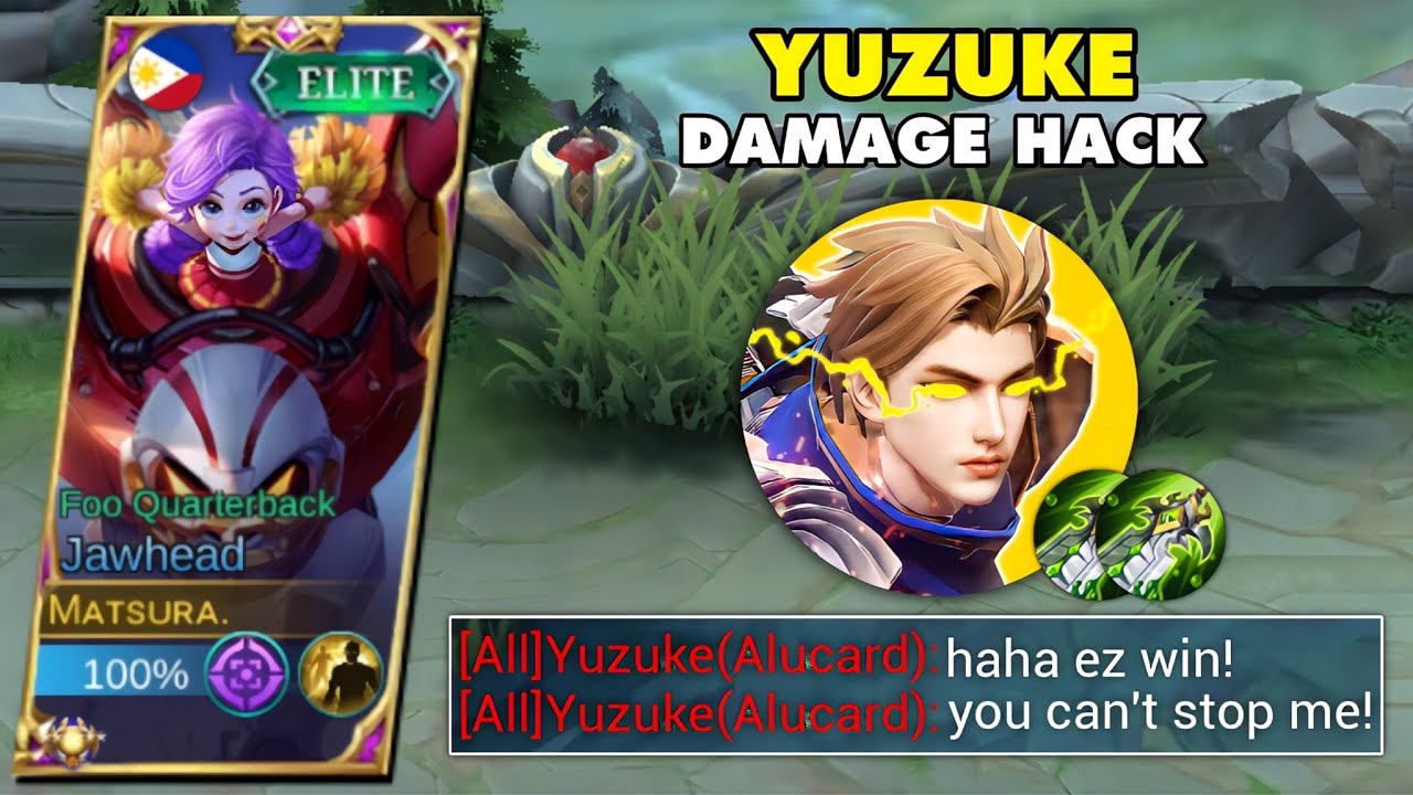 I MET YUZUKE ALUCARD WITH DAMAGE HACK AND LOSE!? 😱 JAWHEAD BEST 1 HIT ...