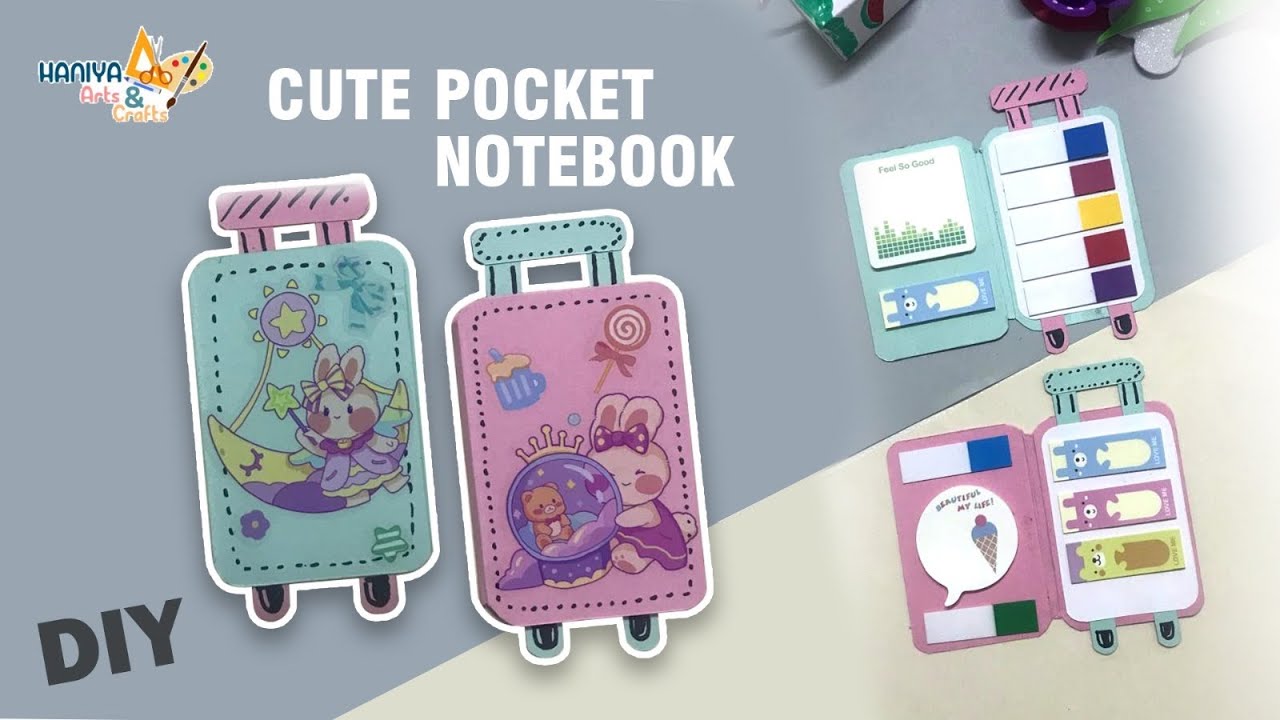 DIY Cute pocket notebook | how to make mini notebook at home - YouTube