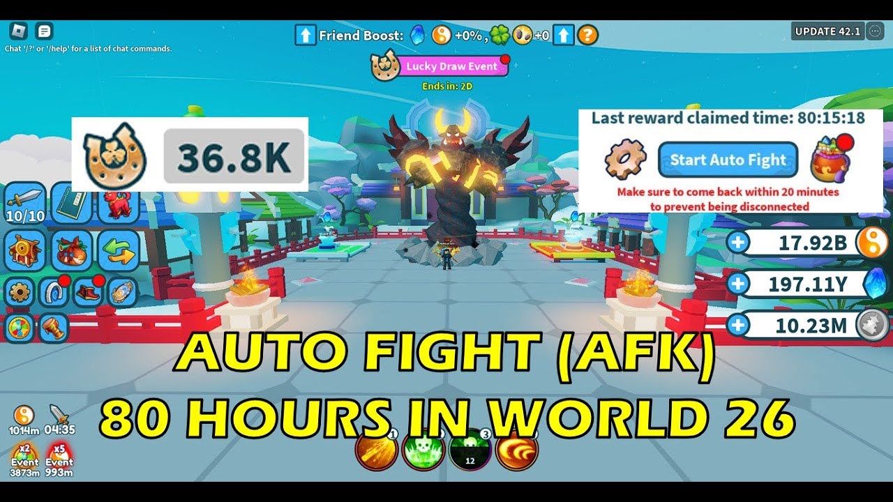 80 HOURS AUTO FIGHT (AFK) IN WORLD 26 LORD | 36K FOR LUCKY DRAW ...