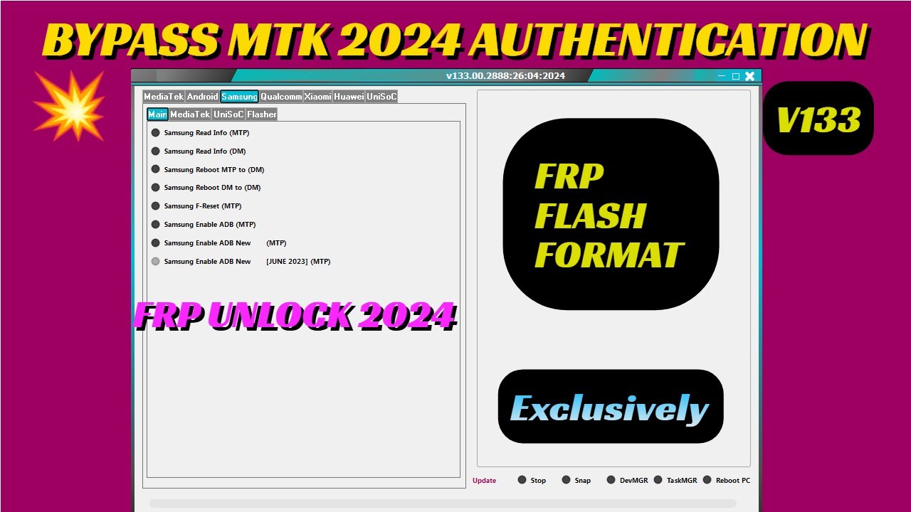 MTK Auth Bypass Tool v133.00.2888 | MI Unlock tool | SAMSUNG FRP BYPASS ...