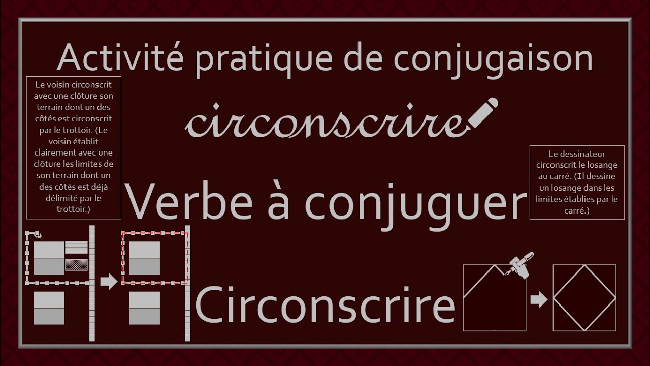 Conjugaison des verbes - Verbe Circonscrire - YouTube