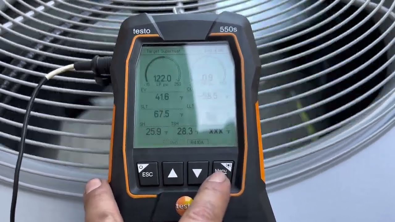 Primera vez usando manómetro Testo 550s en Aire Acondicionado - YouTube