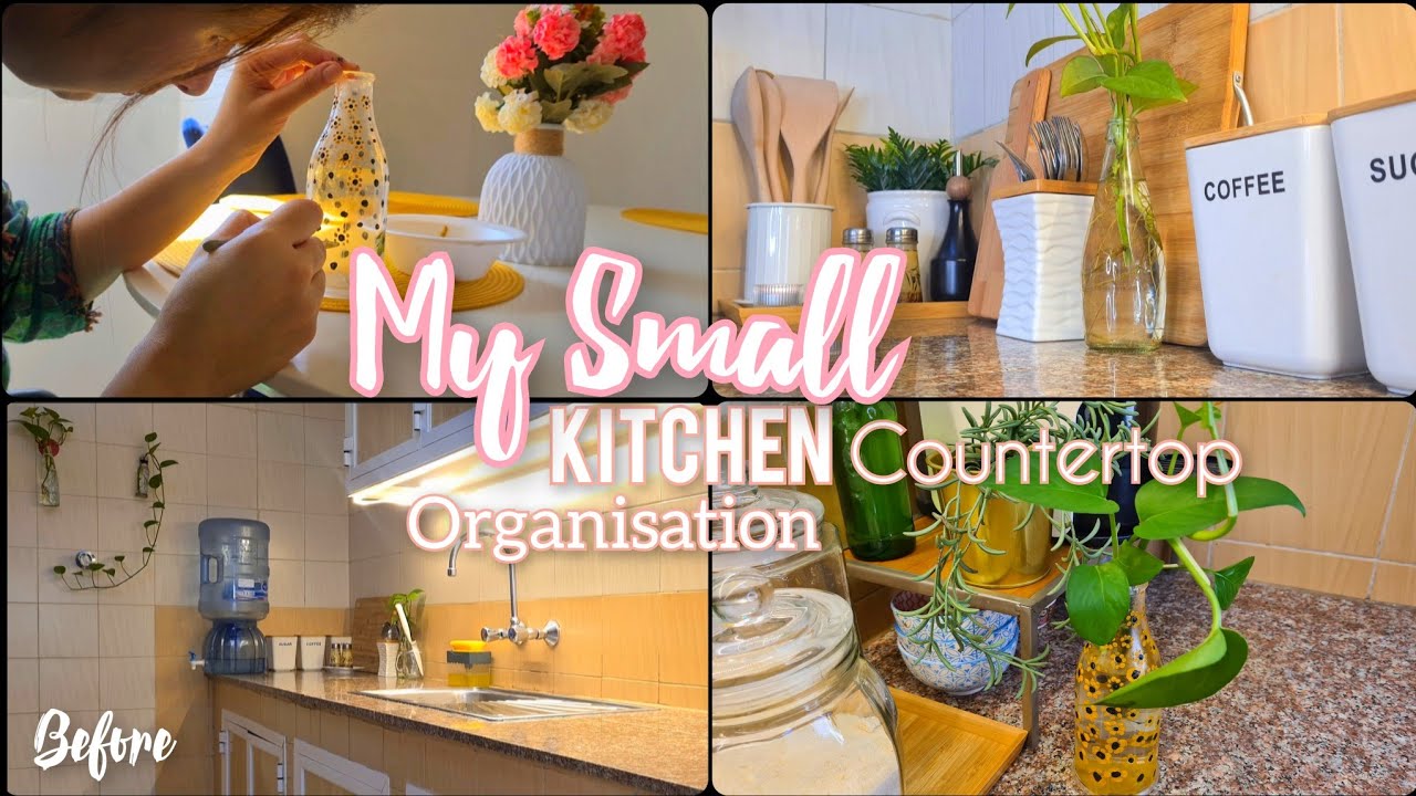 How i Organize My Small kitchen Countertop | ideas for small kitchen ...
