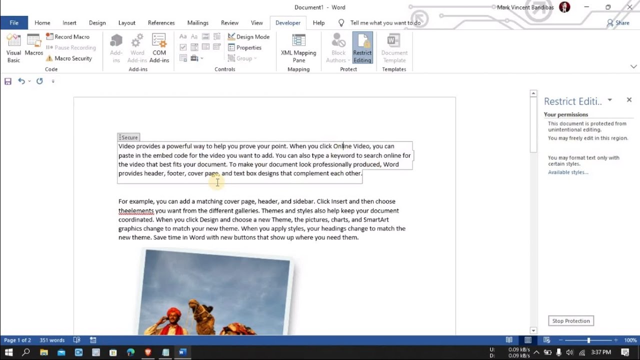 How To Lock Parts Of A Microsoft Word Document YouTube how-to-lock-parts-of-a-microsoft-word-document-youtube