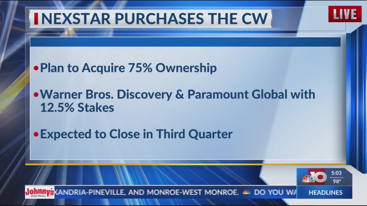 Nexstar Media Group, Inc. acquires The CW Network - YouTube