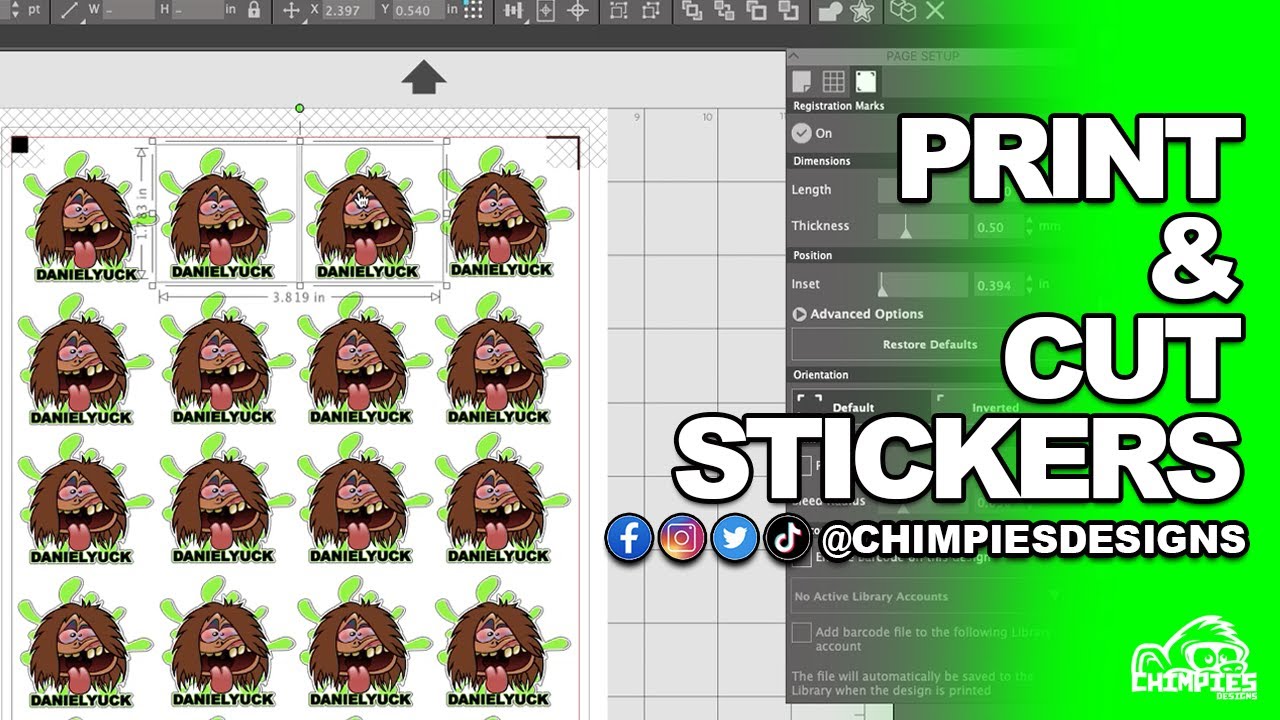 Print Then Cut Stickers For Beginners - YouTube