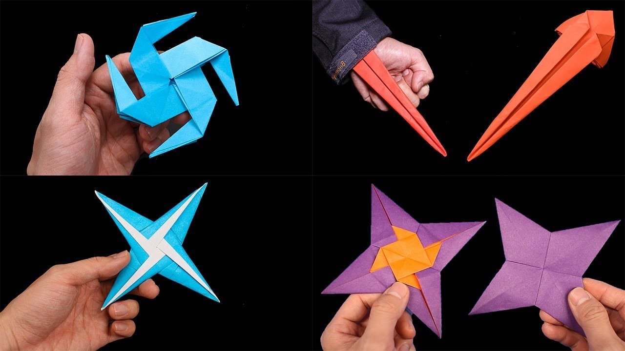 04 Origami Estrela Ninja - Ninja stars - YouTube