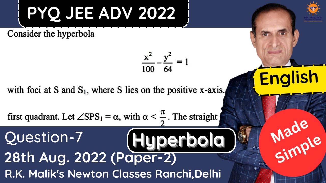 Ques-7 JEE Adv 2022 (Paper-2) Hyperbola - YouTube
