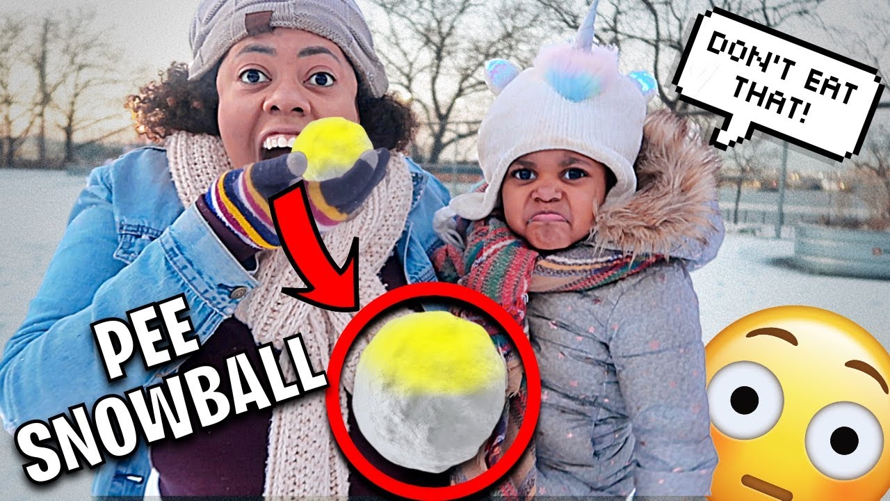 EATING YELLOW SNOW TO SEE HOW SHE REACTS!!! *Prank gone wrong* | pee ...