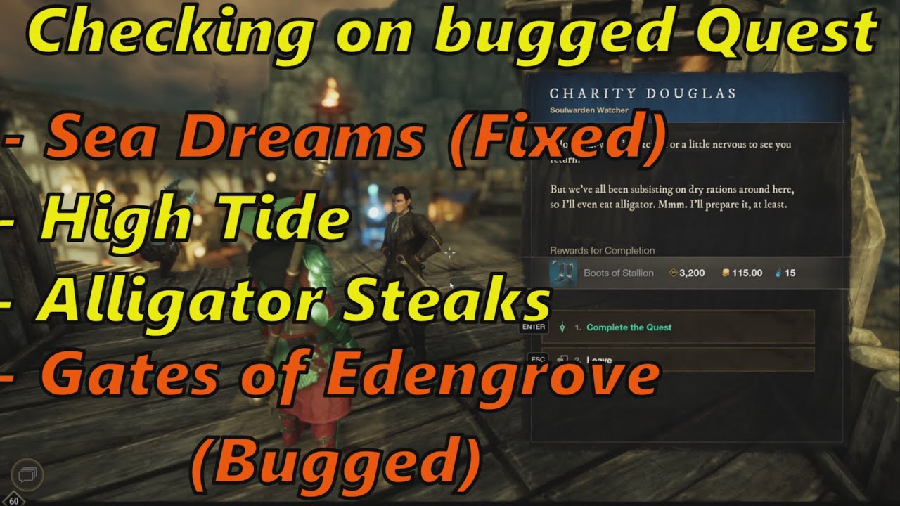 New World : 4 quest to complete all side Quest , lets see whats working ...