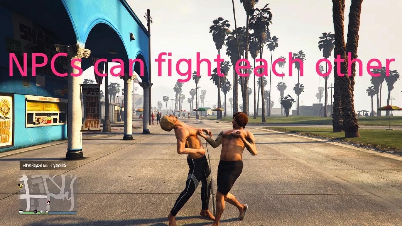 Epic NPC Fight in GTA 5 - YouTube