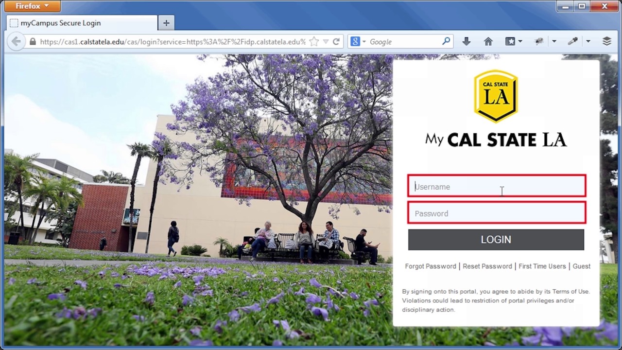Cal State LA Web Platform: Logging In - YouTube