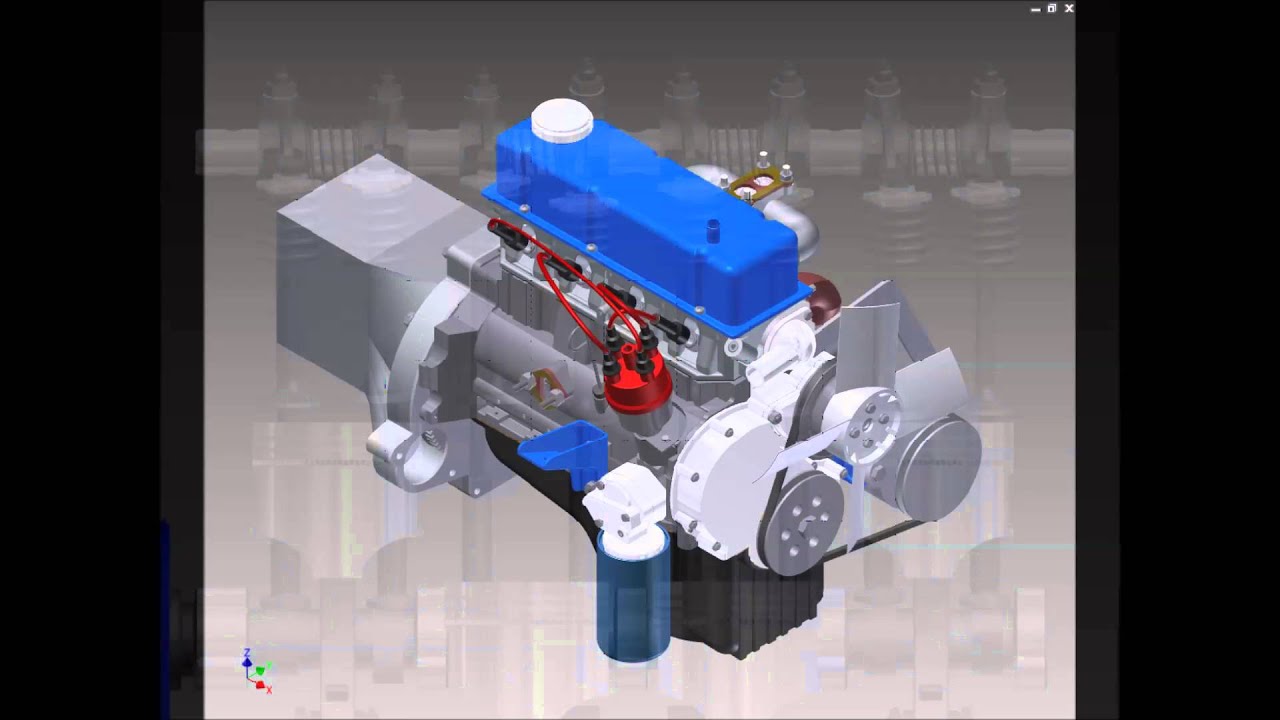 animation nissan a12 engine - YouTube