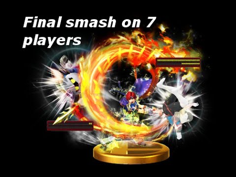 Roy Final Smash hits EVERYONE! on 8 Player SMASH! - YouTube